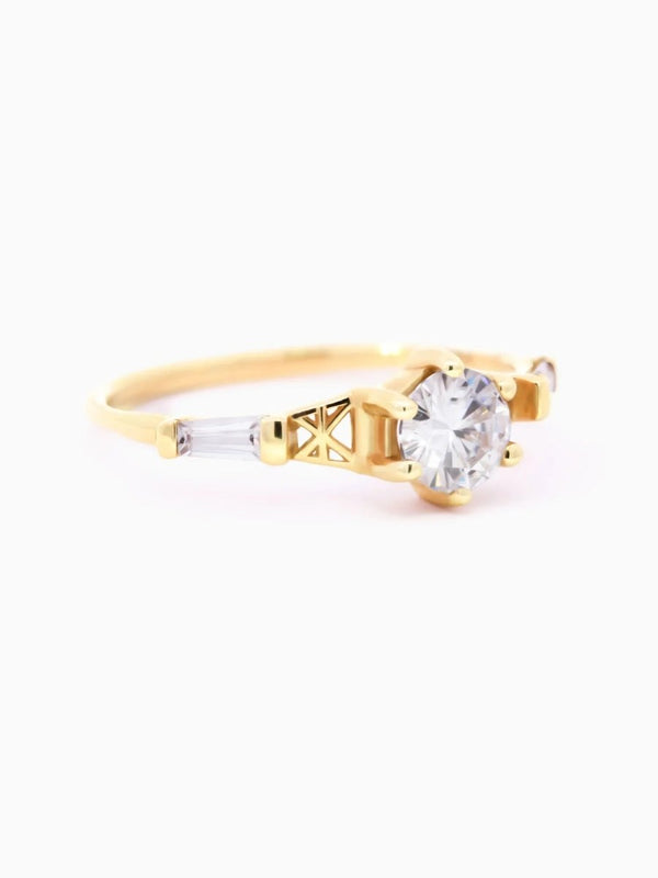 Bella Ring – Classic White Diamond Engagement Ring | HIDDENSPACE