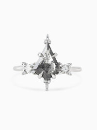 Jayden Ring – Platinum Kite Salt & Pepper Diamond | HIDDENSPACE