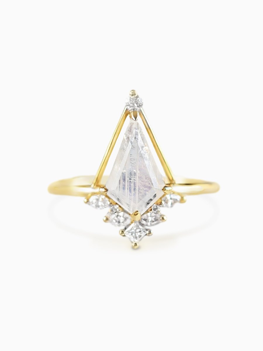 Luna Ring – Kite Moonstone Engagement Ring | HIDDENSPACE